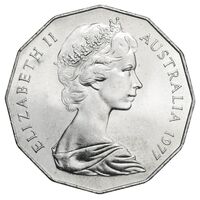 Australia 1977 Jubilee Fifty Cents 50c UNC coin Ex Roll