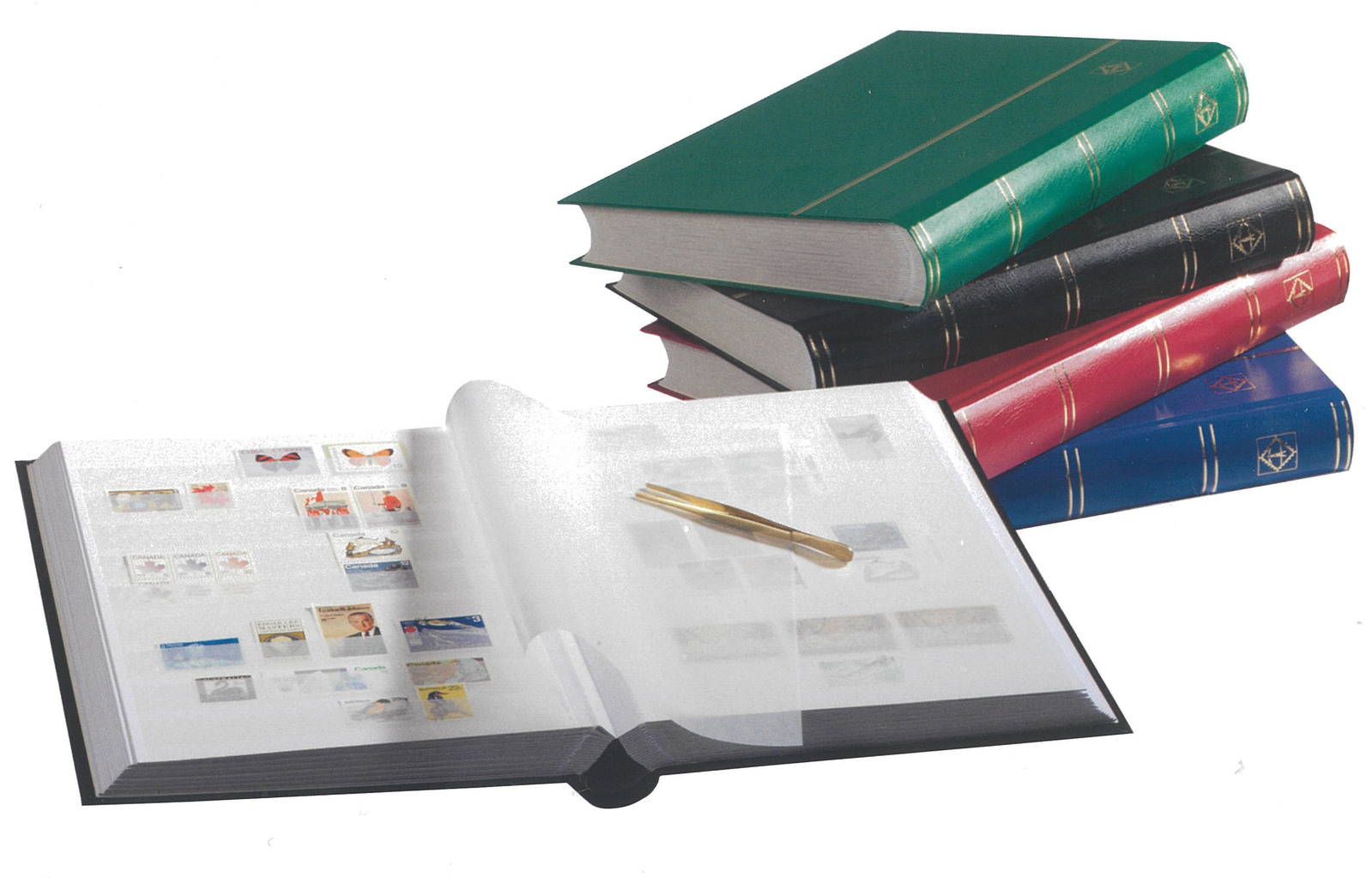 Lighthouse 16/32 White Pages Stamp Stockbook 9 Clear Strips & Glassine ...